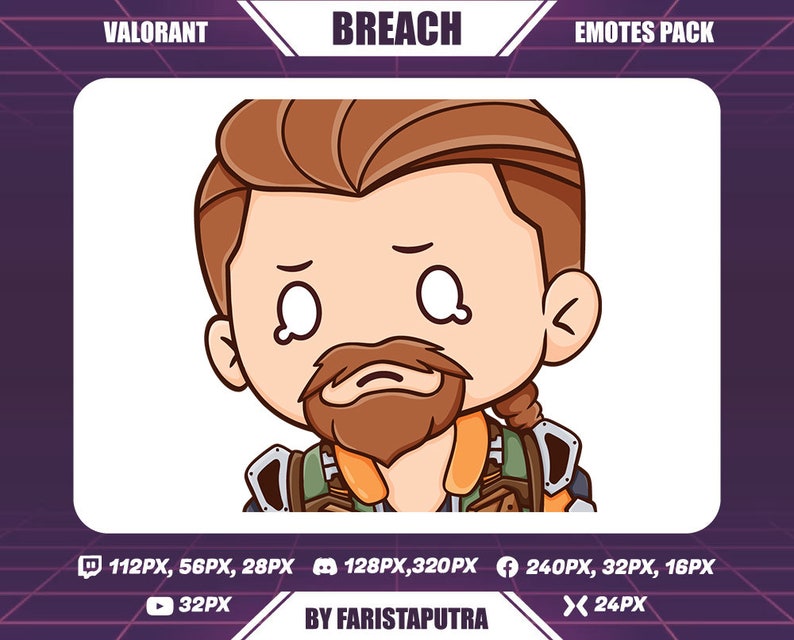 Breach Valorant Twitch Emotes, Chibi Breach Valorant Twitch Emotes ...