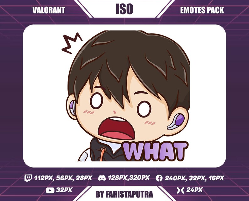 Iso Valorant Chibi Twitch Emotes, Anime Discord Emoji (PNG Files) - Etsy