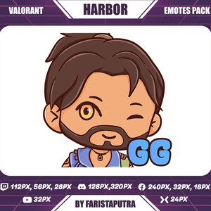 Harbor Valorant Twitch Emotes, Chibi Harbor Valorant Twitch Emotes ...