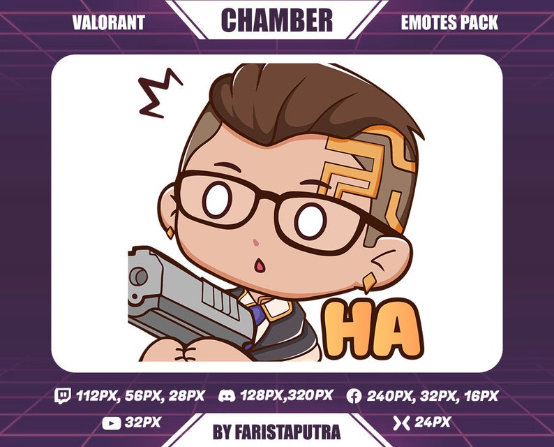 Chamber Valorant Twitch Emotes, Chibi Chamber Valorant Twitch Emotes ...