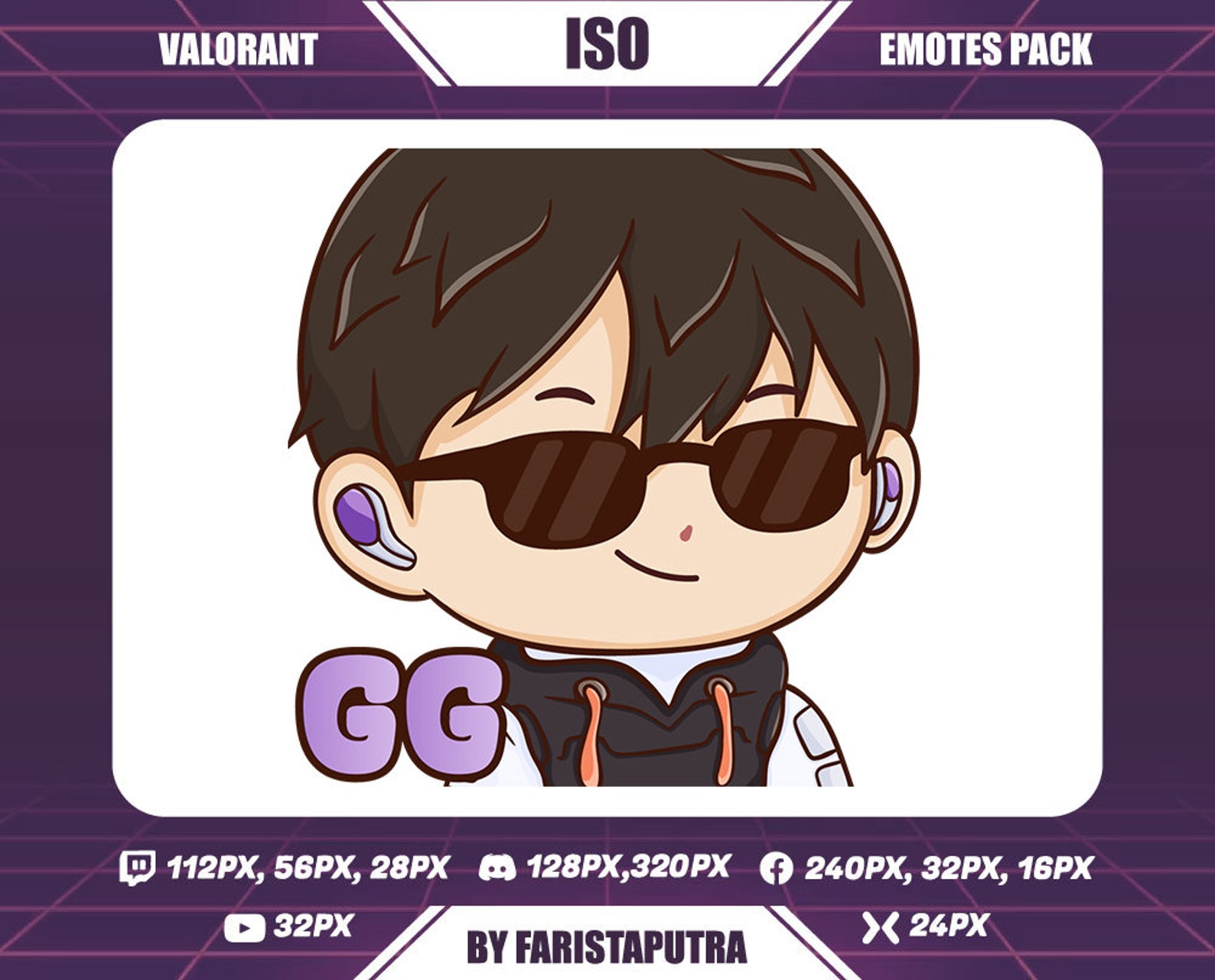 Iso Valorant Chibi Twitch Emotes, Anime Discord Emoji (PNG Files) - Etsy