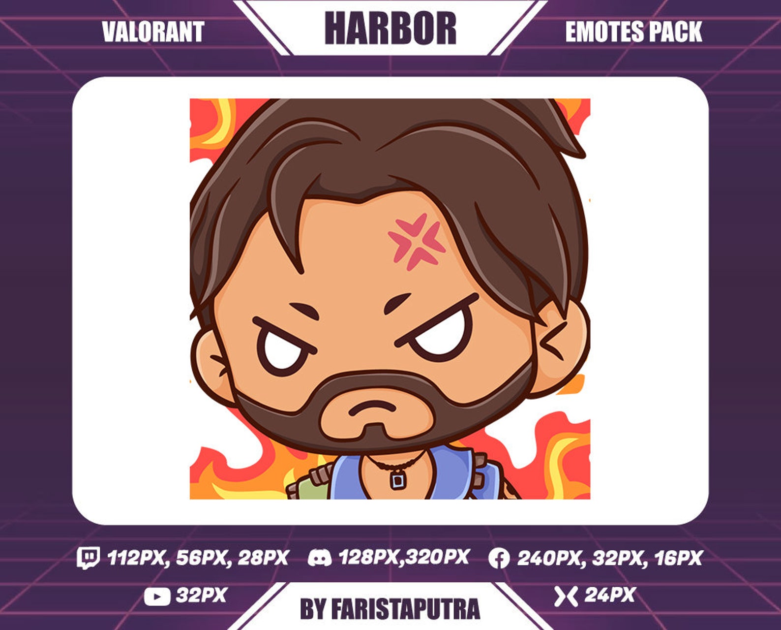 Harbor Valorant Twitch Emotes, Chibi Harbor Valorant Twitch Emotes ...