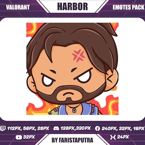 Harbor Valorant Twitch Emotes, Chibi Harbor Valorant Twitch Emotes ...