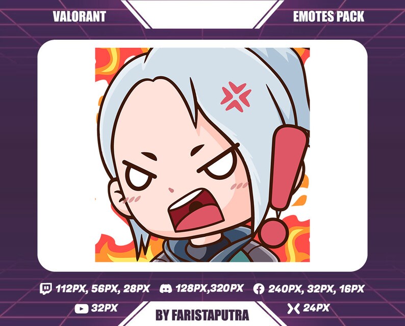 Jett Valorant Twitch Emotes, Chibi Jett Valorant Twitch Emotes, Cute ...