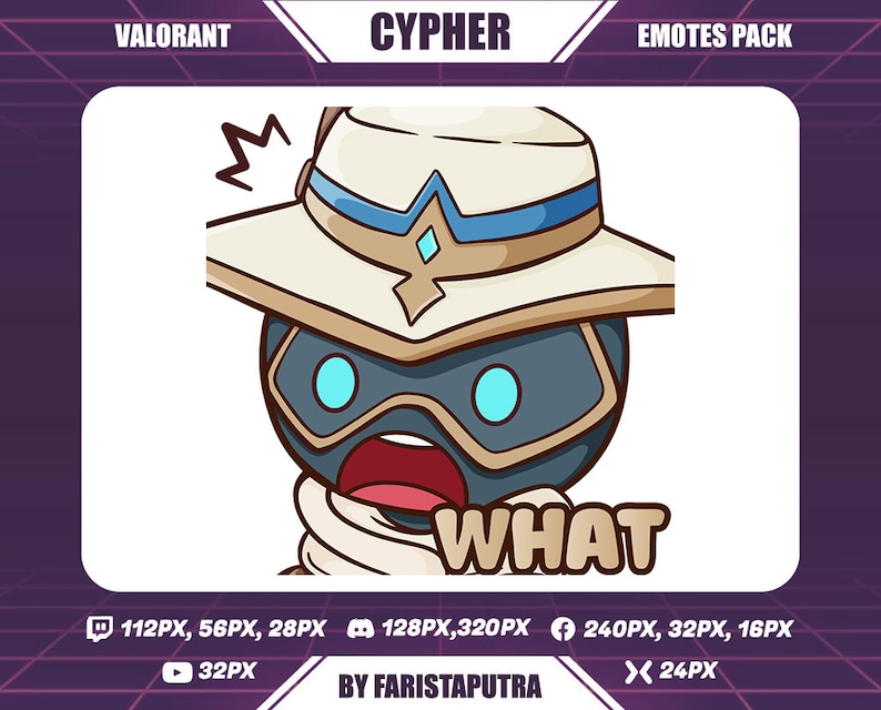 Cypher Valorant Twitch Emotes, Chibi Cypher Valorant Twitch Emotes ...