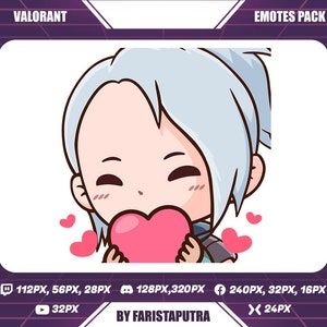 Jett Valorant Twitch Emotes, Chibi Jett Valorant Twitch Emotes, Cute ...