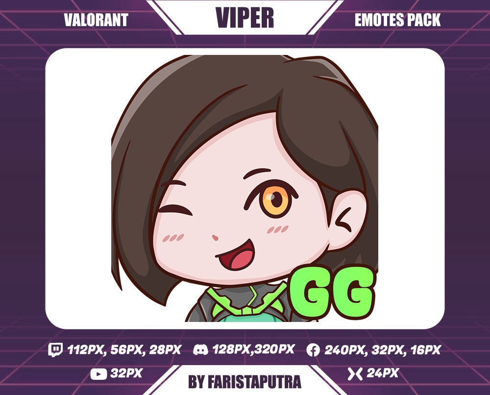 Viper Valorant Twitch Emotes Chibi Viper Valorant Twitch - Etsy