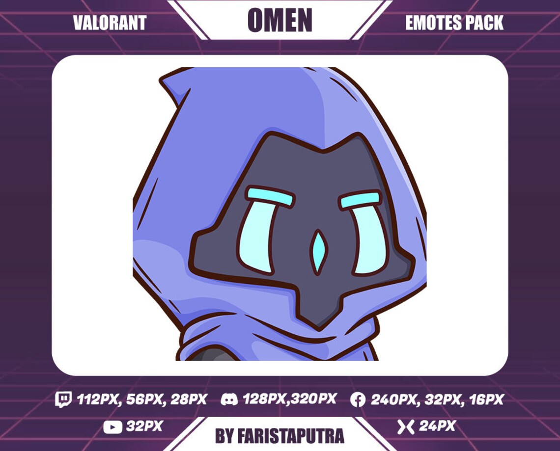 Omen Valorant Twitch Emotes, Chibi Omen Valorant Twitch Emotes, Cute ...
