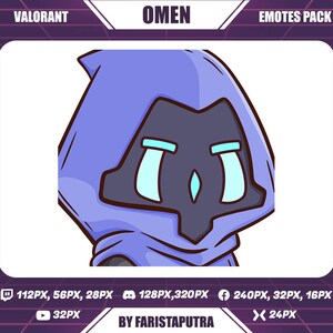 Omen Valorant Twitch Emotes, Chibi Omen Valorant Twitch Emotes, Cute ...