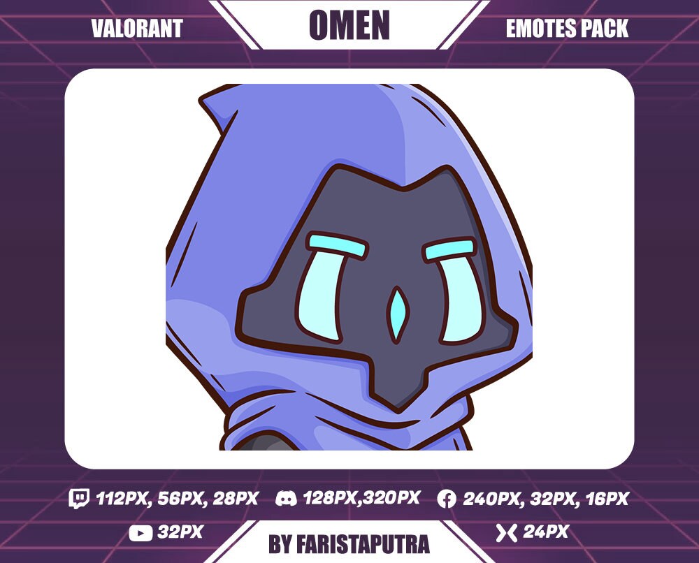 Omen Valorant Twitch Emotes, Chibi Omen Valorant Twitch Emotes, Cute ...