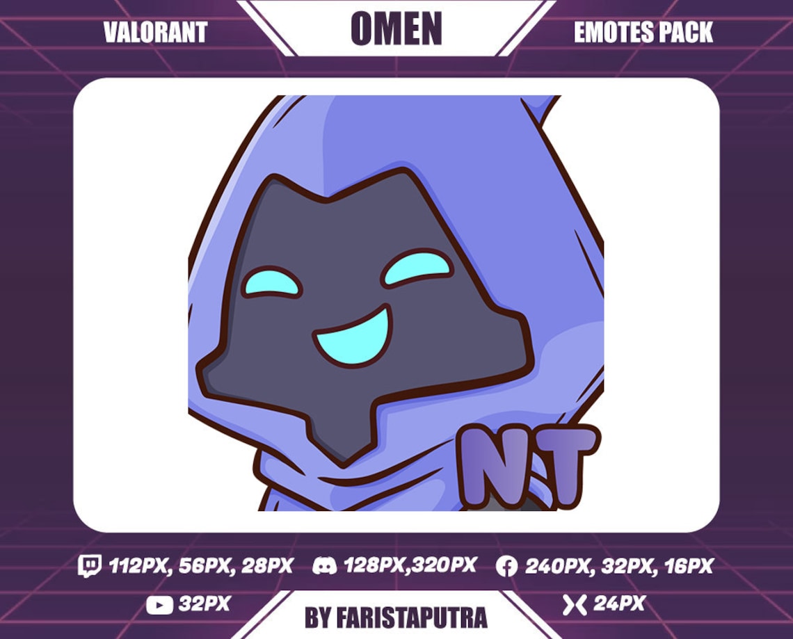 Omen Valorant Twitch Emotes, Chibi Omen Valorant Twitch Emotes, Cute ...