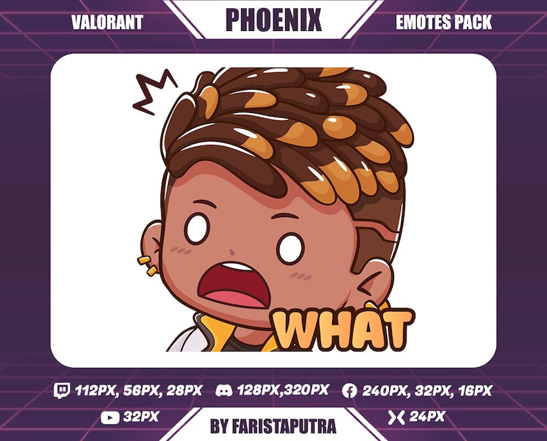 Phoenix Valorant Twitch Emotes, Chibi Phoenix Valorant Twitch Emotes ...