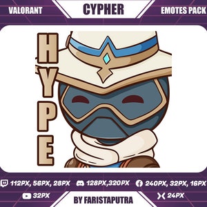 Cypher Valorant Twitch Emotes, Chibi Cypher Valorant Twitch Emotes ...