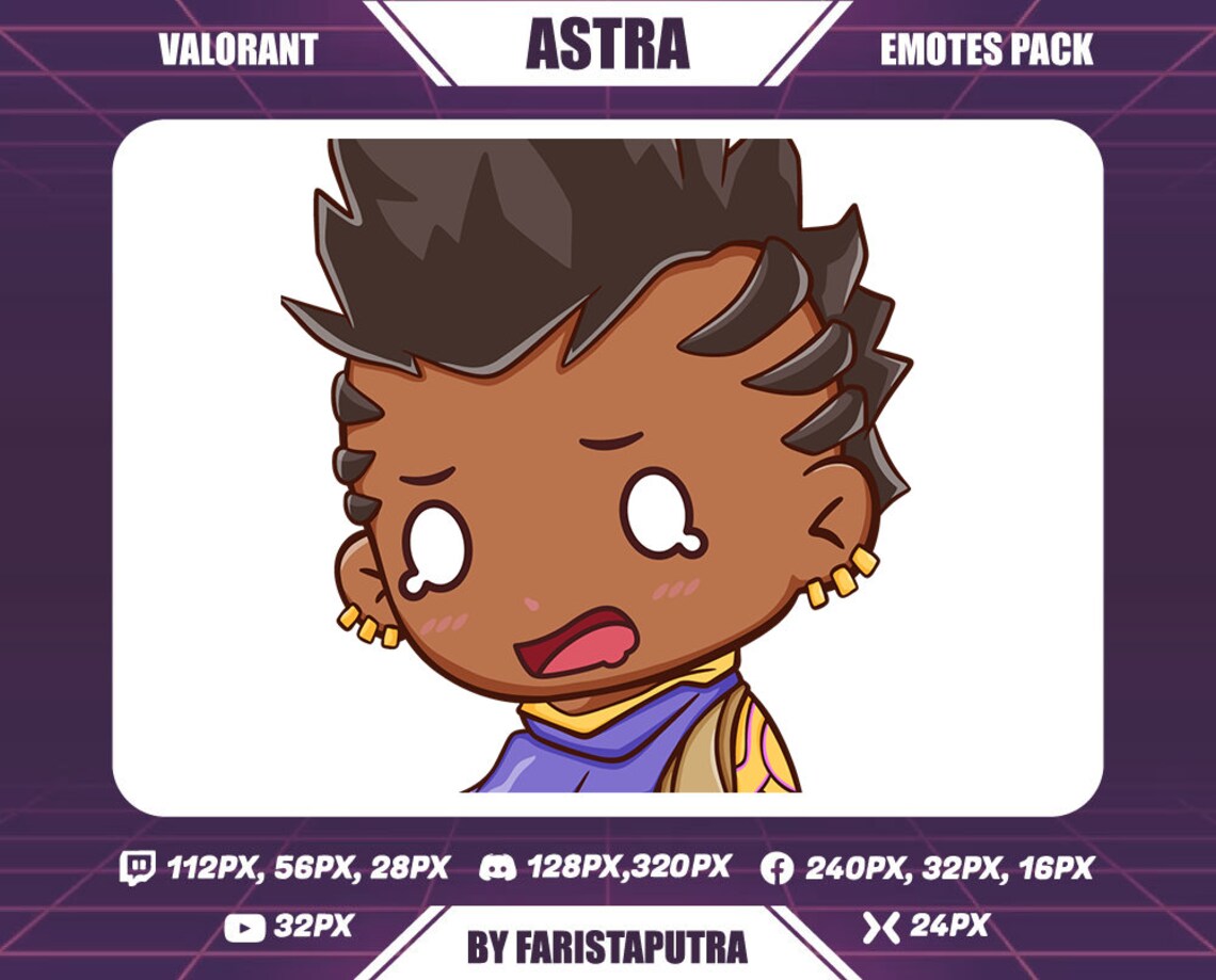 Astra Valorant Twitch Emotes, Chibi Astra Valorant Twitch Emotes, Cute ...