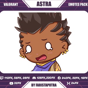 Astra Valorant Twitch Emotes, Chibi Astra Valorant Twitch Emotes, Cute ...