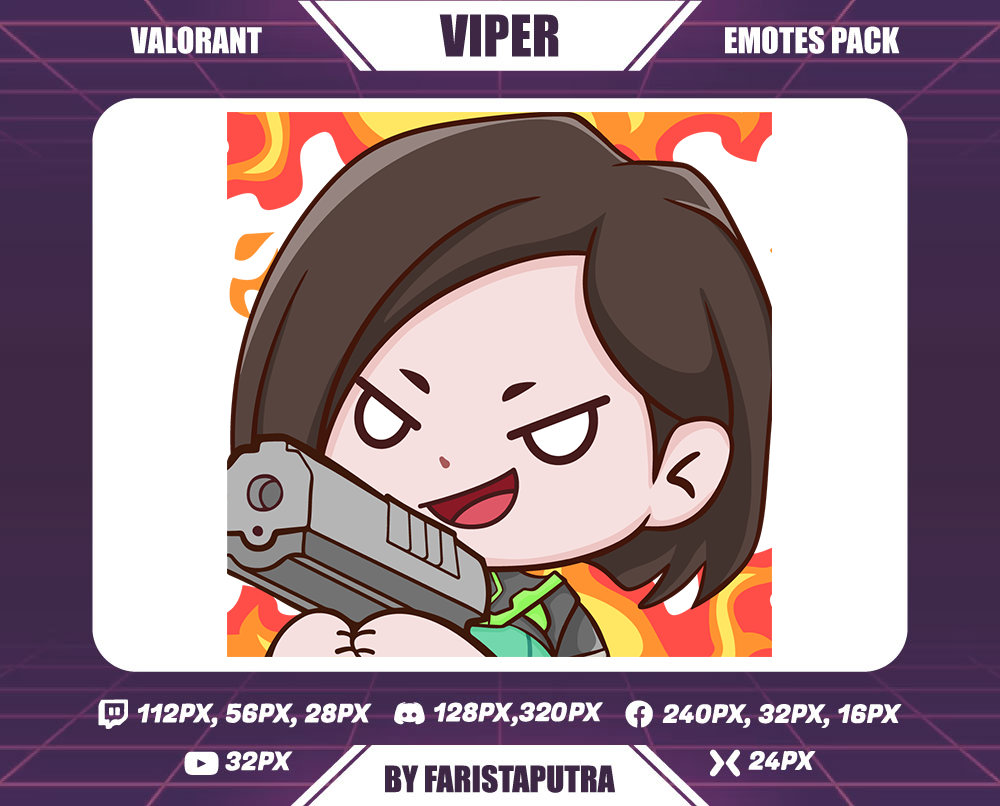 Viper Valorant Twitch Emotes Chibi Viper Valorant Twitch - Etsy