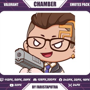Chibi Chamber Valorant Twitch Emotes, Anime Emoji (digital Download) - Etsy