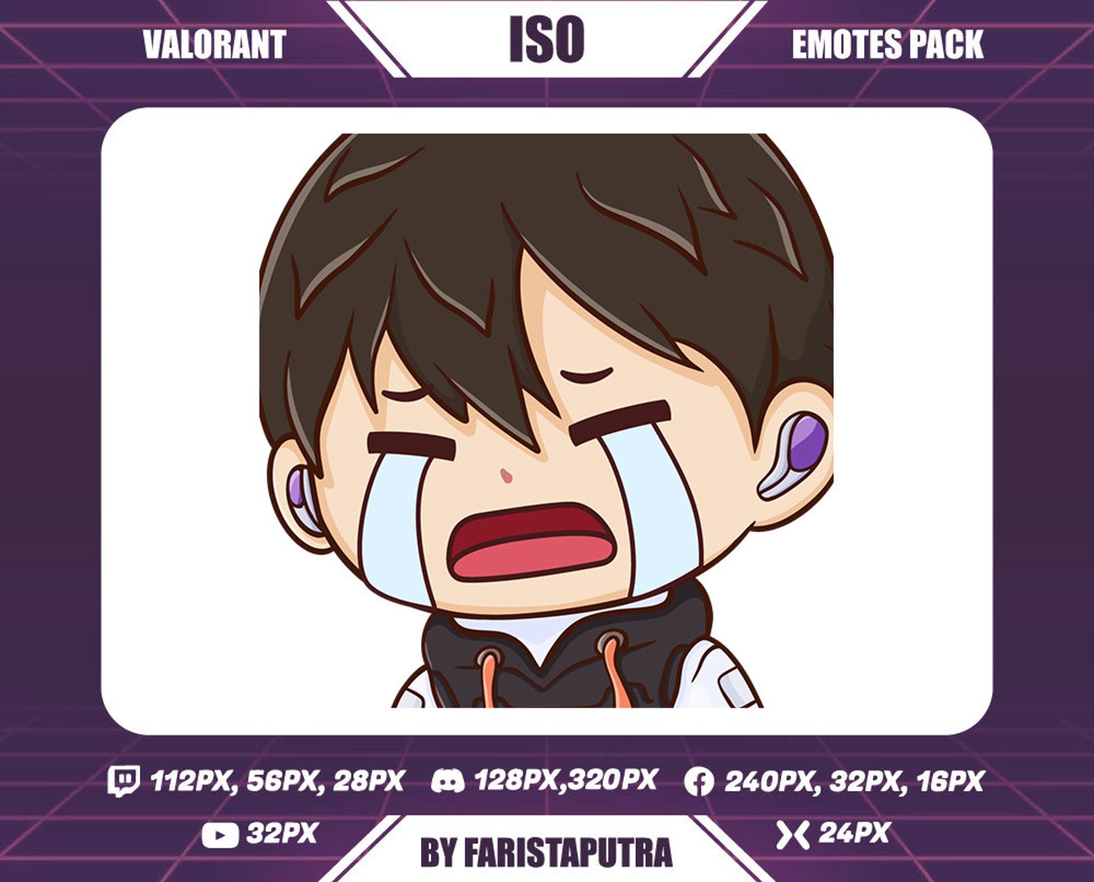 Iso Valorant Twitch Emotes, Chibi Iso Valorant Twitch Emotes, Cute Iso ...