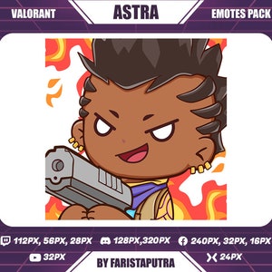 Astra Valorant Twitch Emotes, Chibi Astra Valorant Twitch Emotes, Cute ...