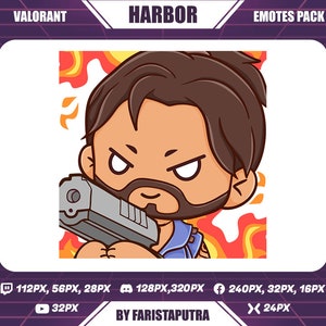 Harbor Valorant Twitch Emotes, Chibi Harbor Valorant Twitch Emotes ...