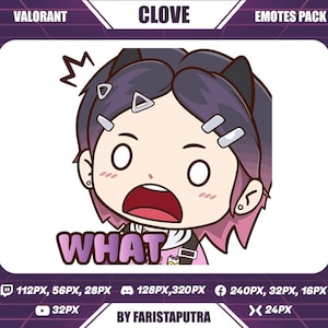 Clove Valorant Twitch Emotes, Chibi Clove Valorant Twitch Emotes, Cute ...