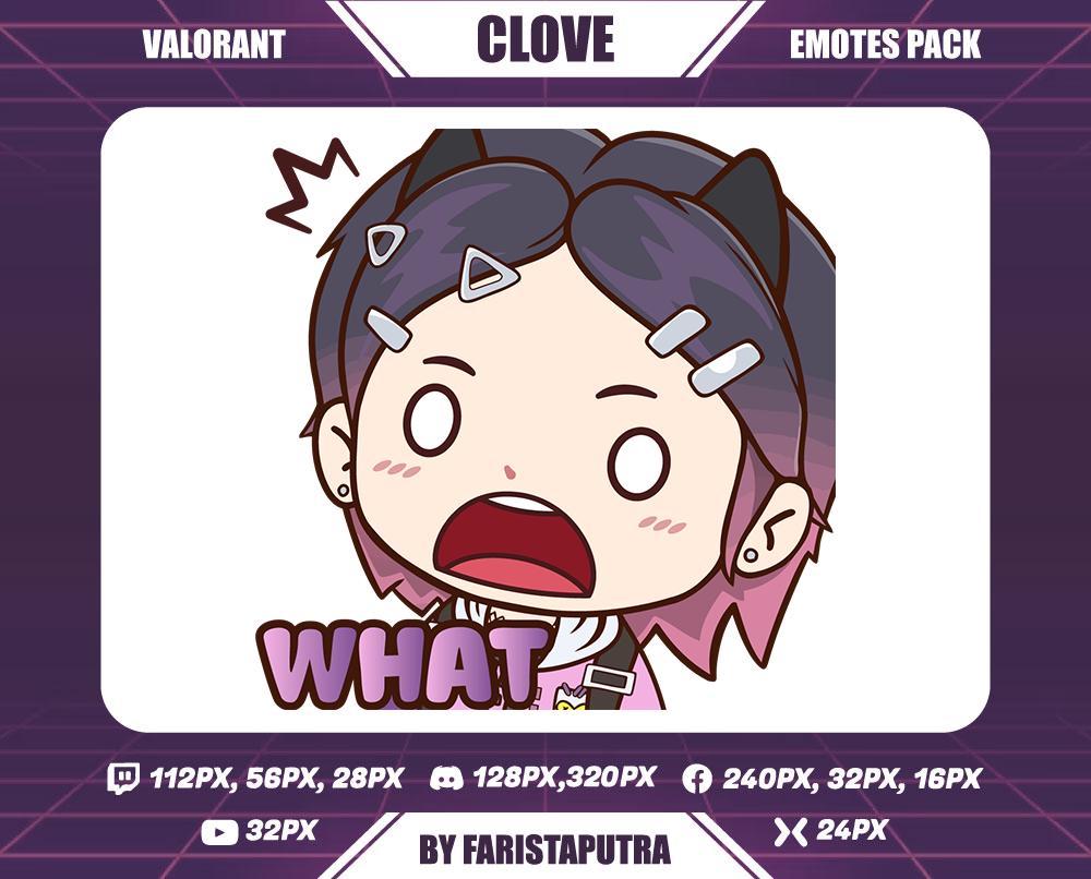 Clove Valorant Chibi Emotes, Twitch Discord Emoji (PNG) - Etsy