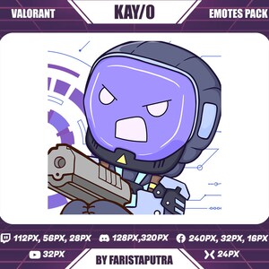 Kay/o Valorant Twitch Emotes, Chibi Kay/o Valorant Twitch Emotes, Cute ...