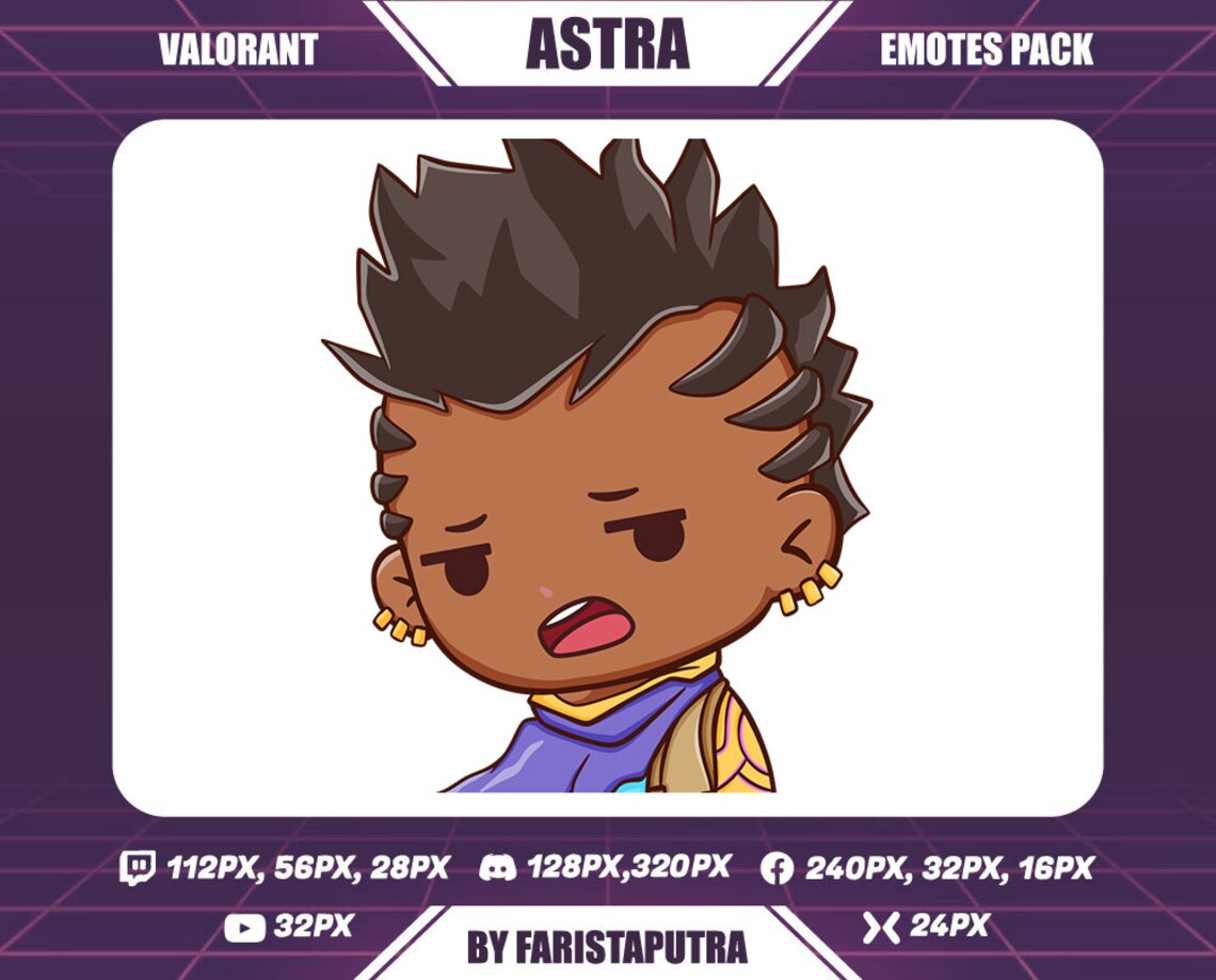 Astra Valorant Twitch Emotes, Chibi Astra Valorant Twitch Emotes, Cute ...