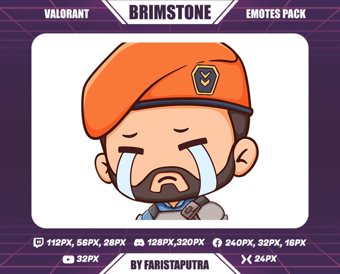 Brimstone Valorant Twitch Emotes, Chibi Brimstone Valorant Twitch ...