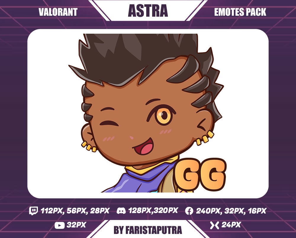 Astra Valorant Twitch Emotes, Chibi Astra Valorant Twitch Emotes, Cute ...