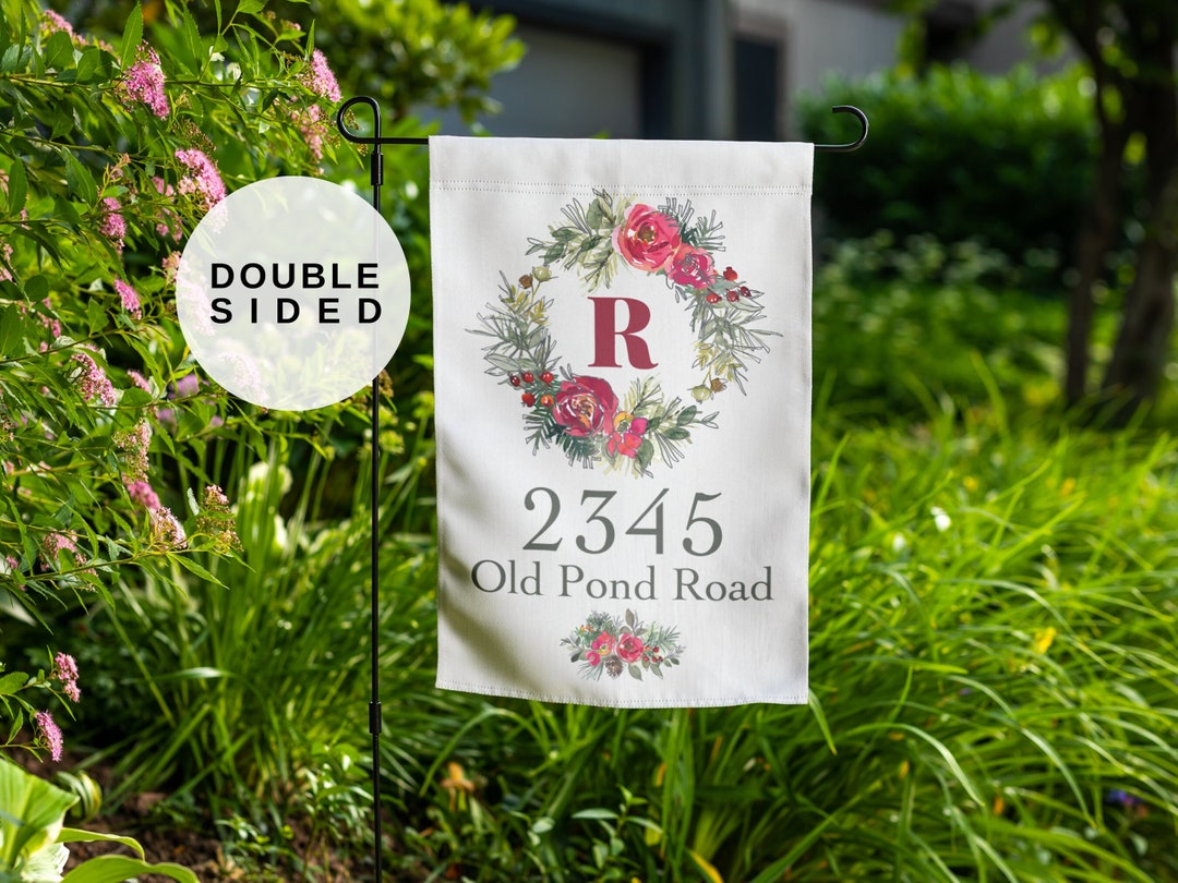 Christmas Address Sign, Custom Garden Flag, Welcome Yard Sign ...
