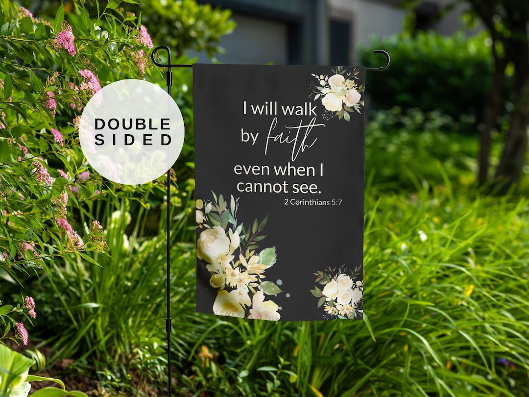 Scripture Garden Flag, Custom Garden Flag, Christian Flag, Faith Home ...
