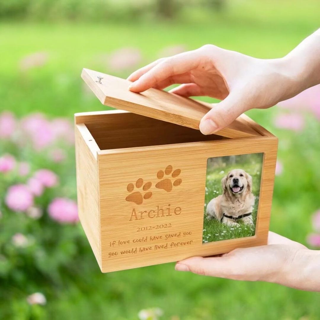 Personalized Pet Memory Box, Urn Keepsake, Pet Memorial Box, Pet ...