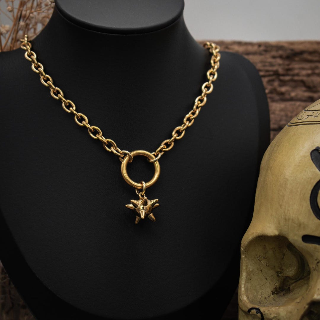Medieval Flail Necklace | Flail Ball | Chain Stainless Steel | Gold ...
