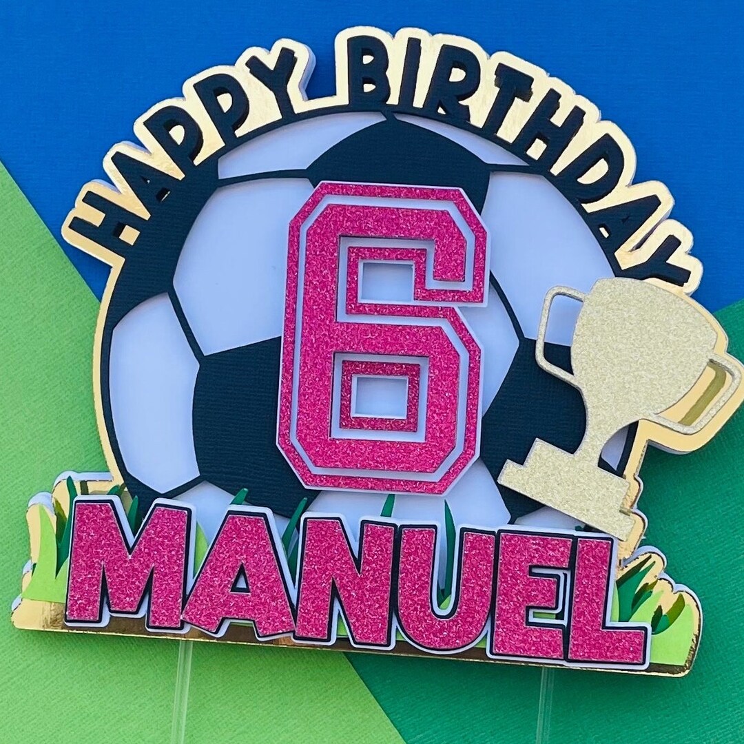 Soccer Ball Cake Topper With Flashing Lights! Rising Soccer Star ...