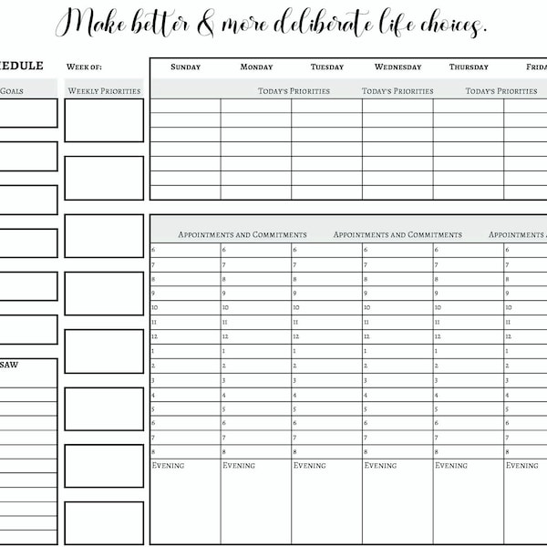 Weekly Planner - Etsy