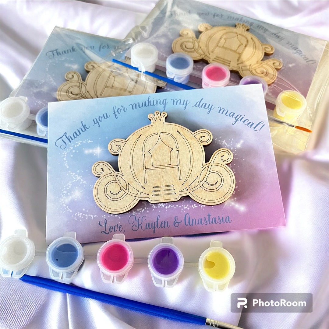 Cinderella Party Favor Paint Kit | Cinderella Magnet DIY Craft Kit ...