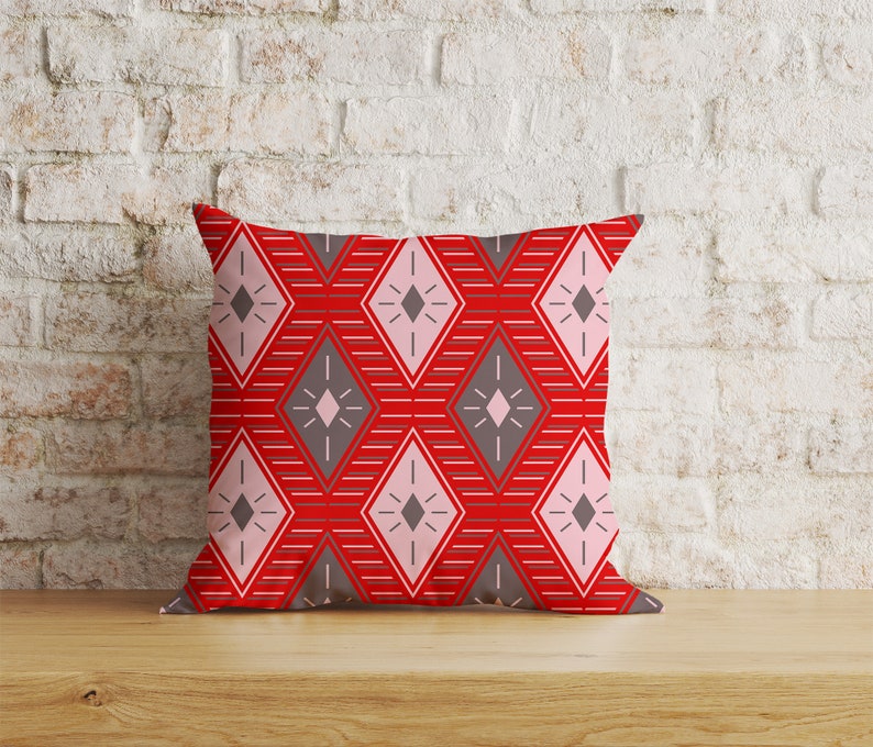 Native American Patterns Cushion Covers, Parfleche Design Pillow Cover ...