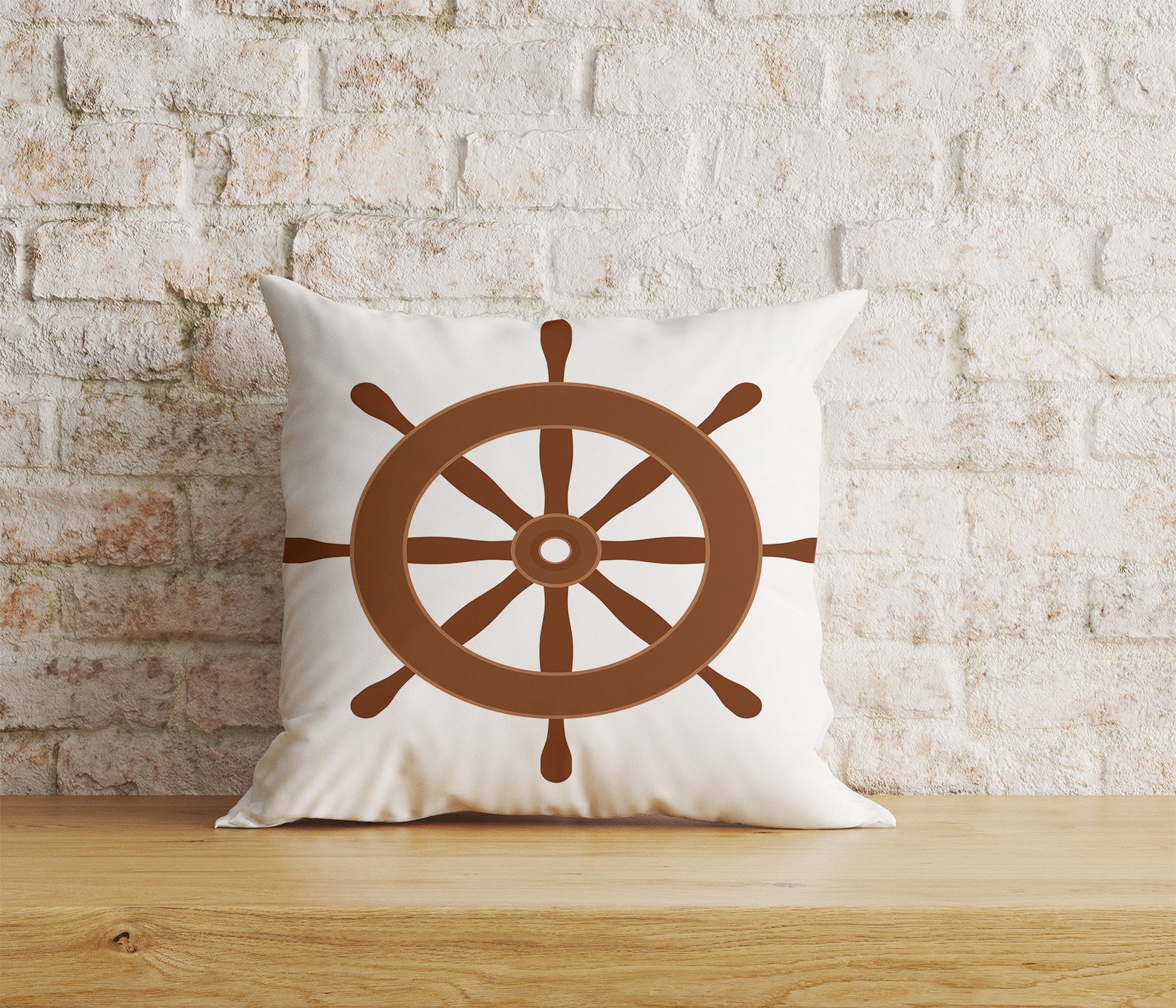 Ships Wheel Pillow Cover, Nautical Decor, Soft Fabric Cushion Case - Etsy