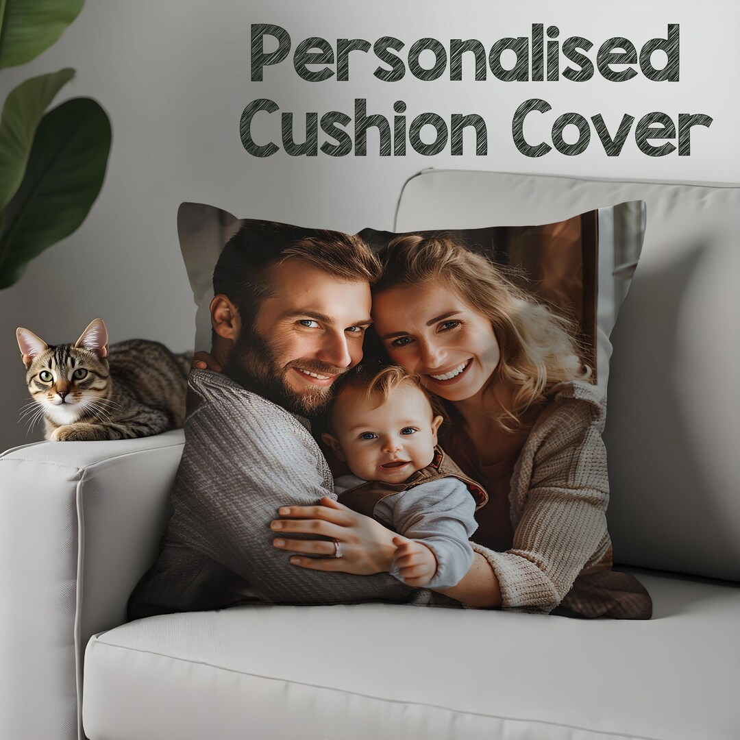 Personalised Cushion Cover, Custom Photo Pillow Case, Stylish ...