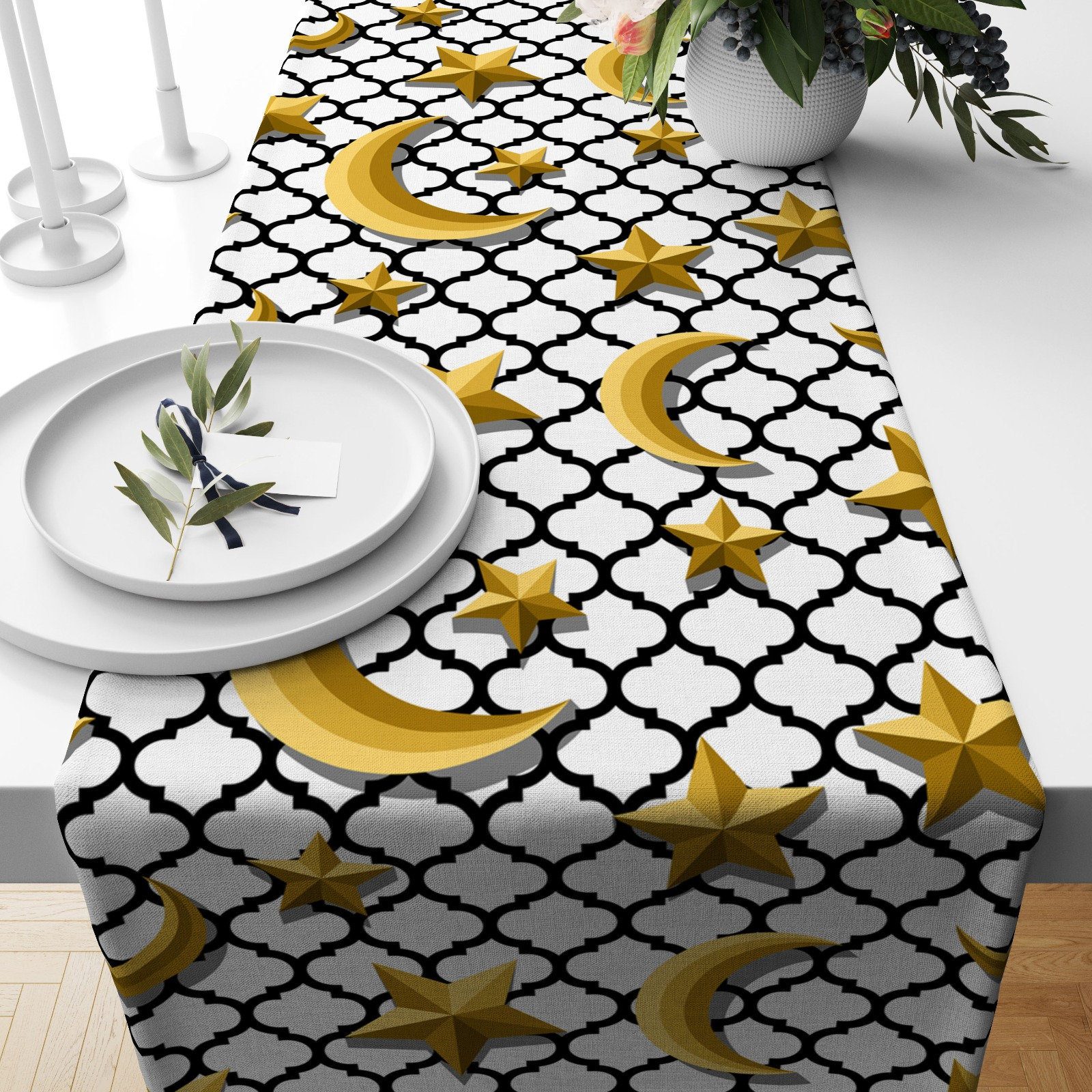 Eid Mubarak Table Top, Ramadan Table Decorations, Islamic Table Runner ...