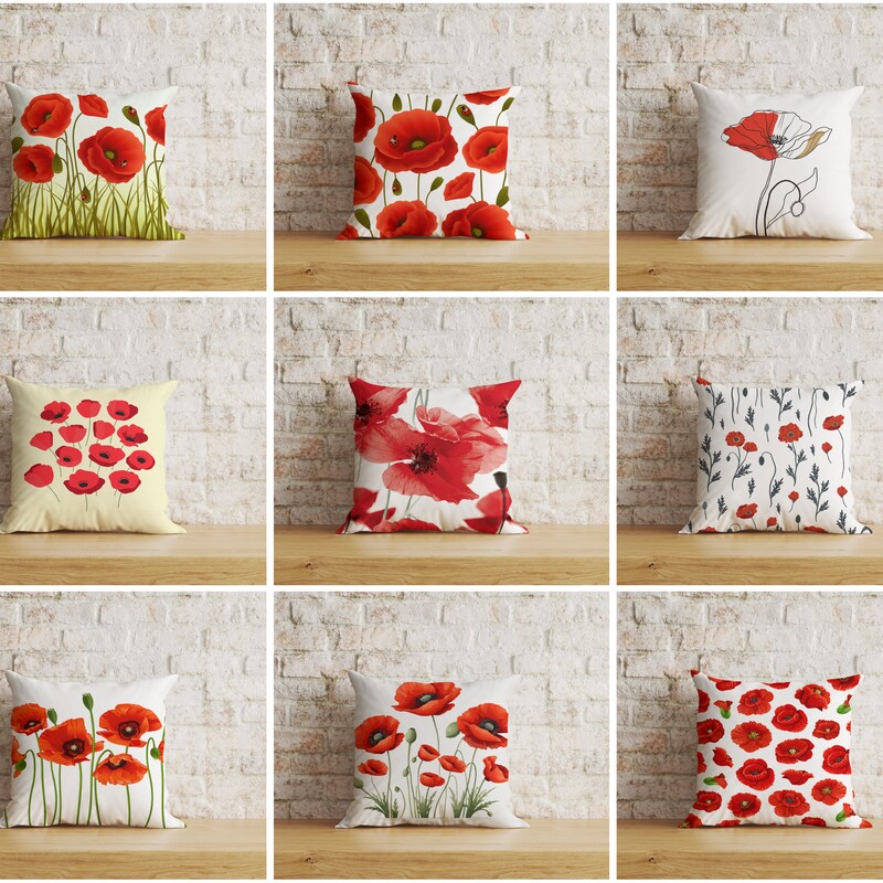 Poppy Pillows - Etsy