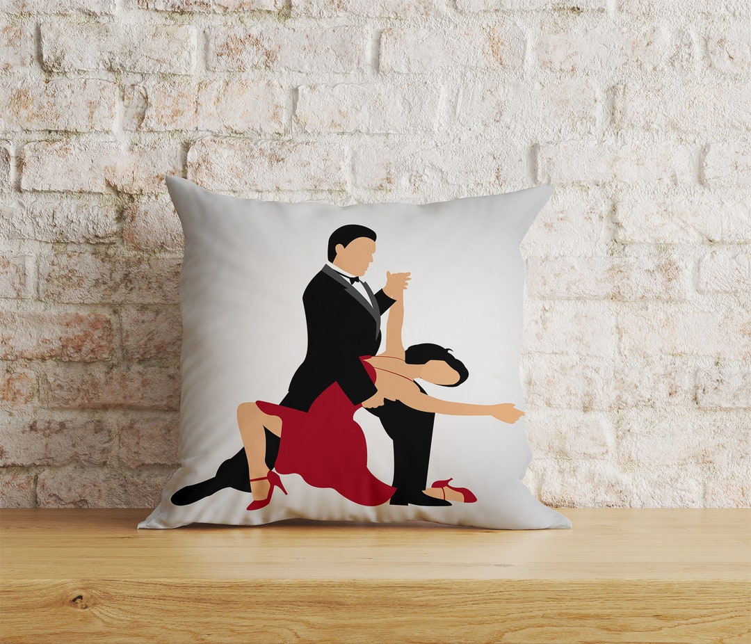 Tango Dancing Cushion Cover, Tango Dancers Pillowcase, Dancing People ...