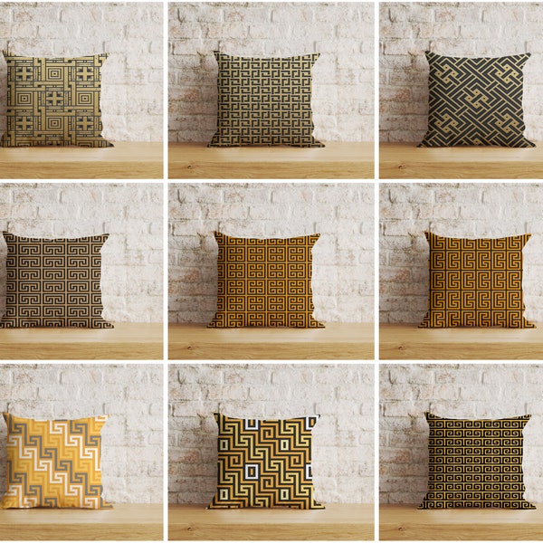 Greek Key Cushion - Etsy