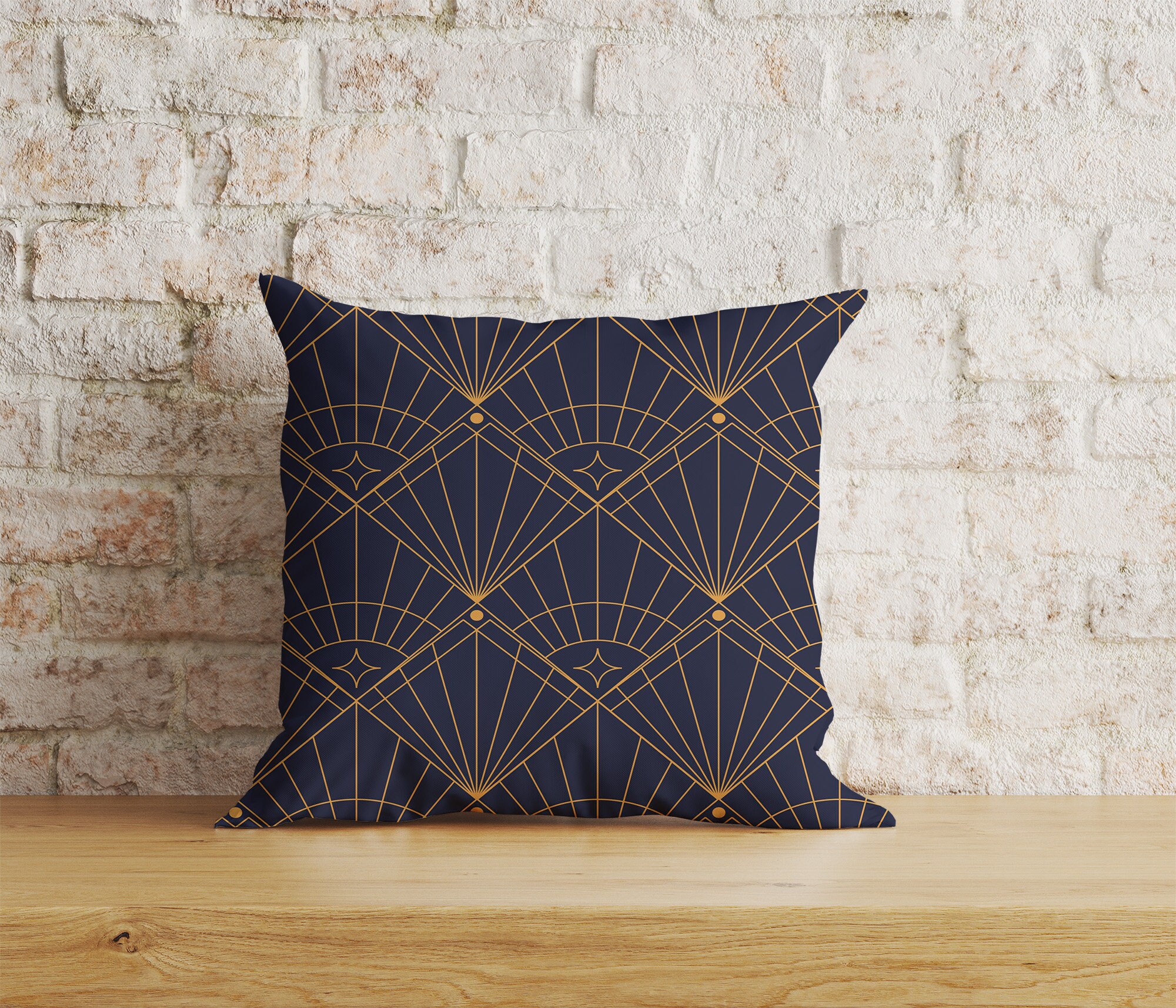 Art Deco Geometric Cushion Covers, Gold Art Deco Print Throw Cushions ...