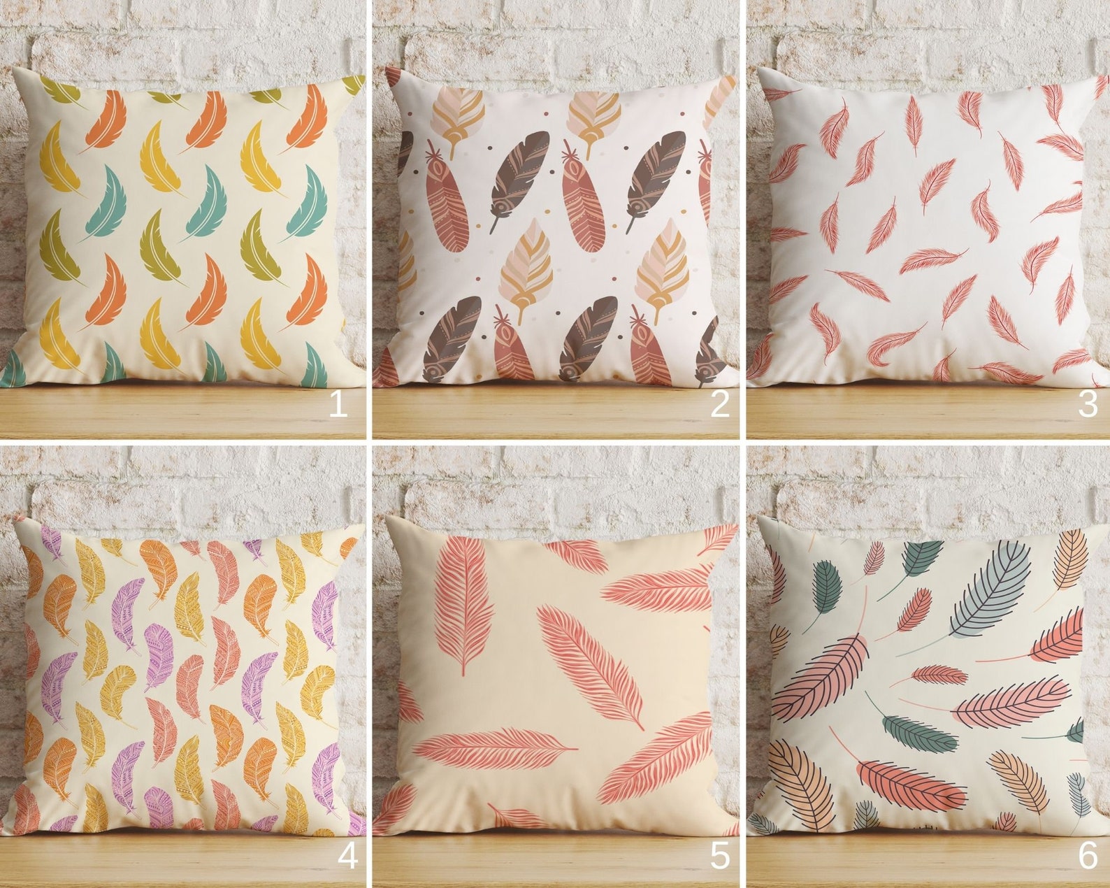 Feather Pattern Soft Fabric Cushion Cover, Knitted Throw Pillowcase - Etsy