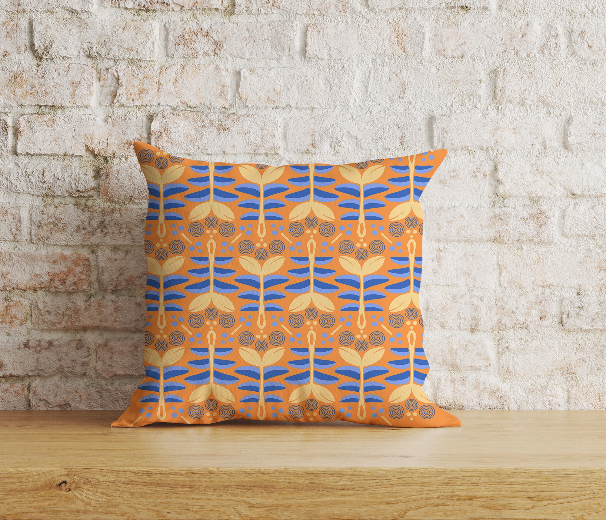Floral Botanical Soft Fabric Cushion Cover, Retro Flower Pattern Throw ...