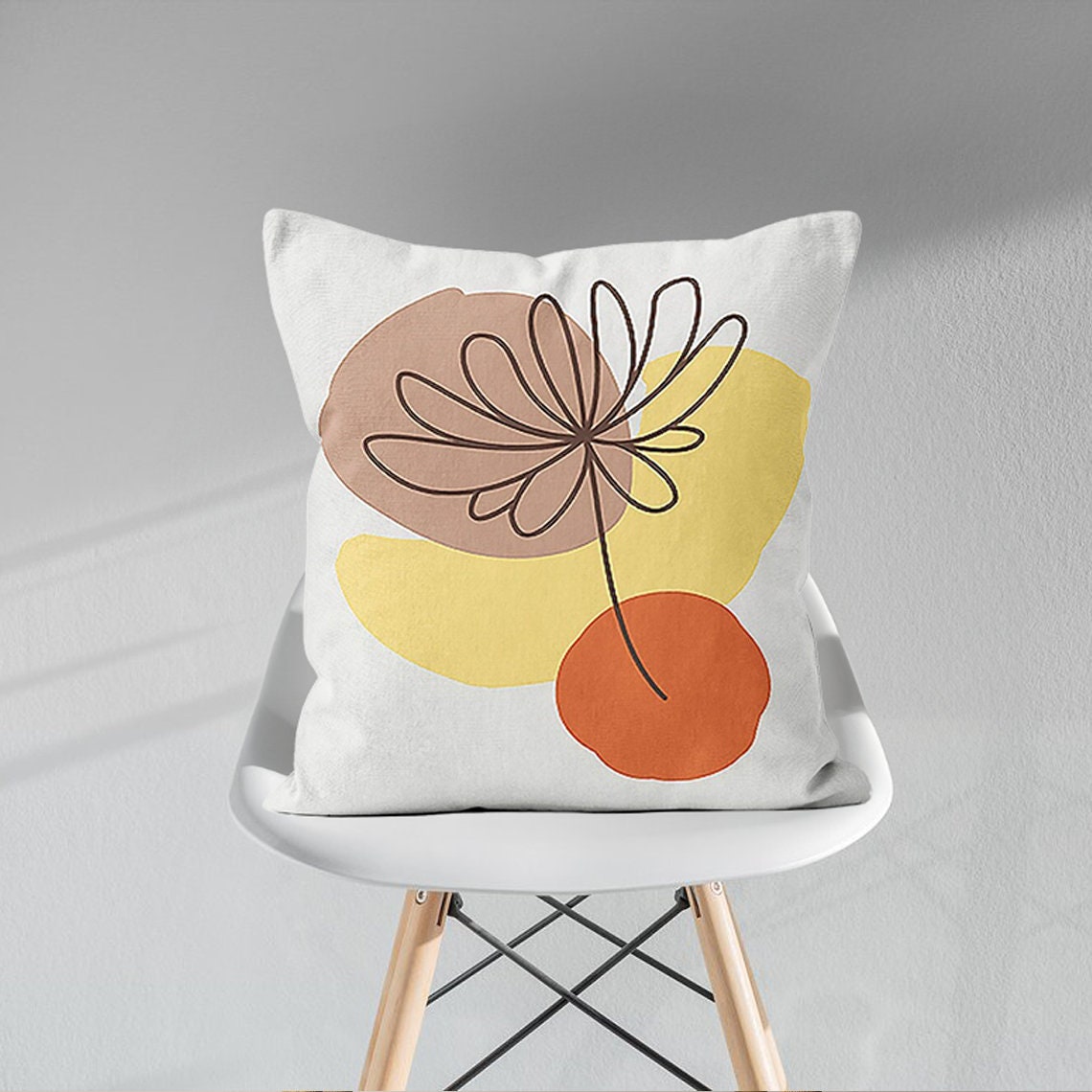 Abstract Cushion Cover, Abstract Art Cushion Cover, Geometric Pillow ...