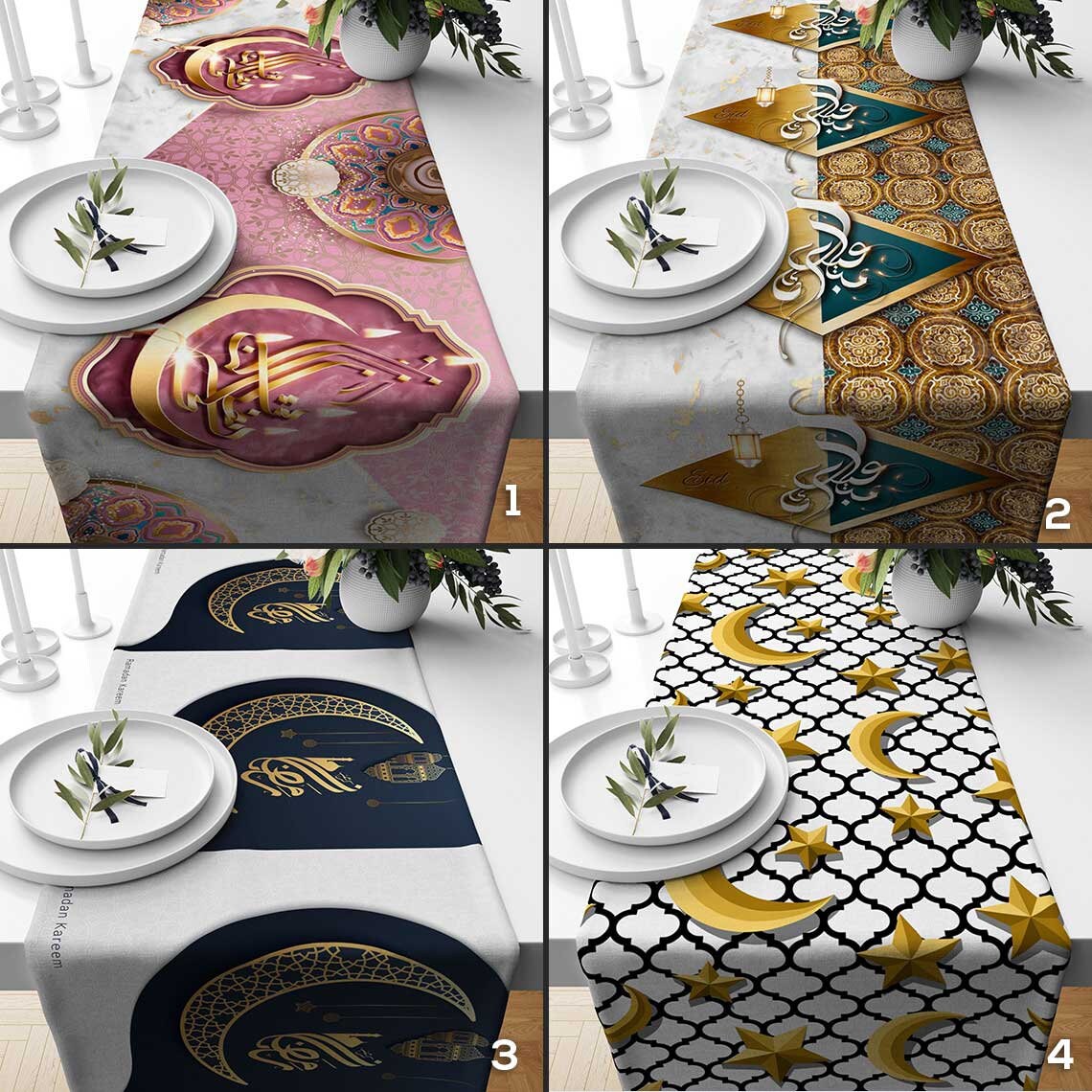 Eid Mubarak Table Top, Ramadan Table Decorations, Islamic Table Runner ...