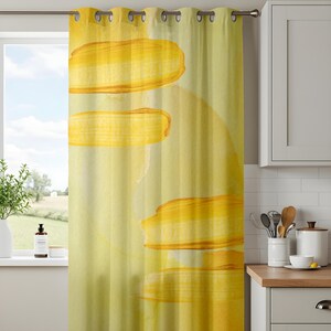 Vibrant Yellow Curtains for Living Room - Modern Home Decor With ...